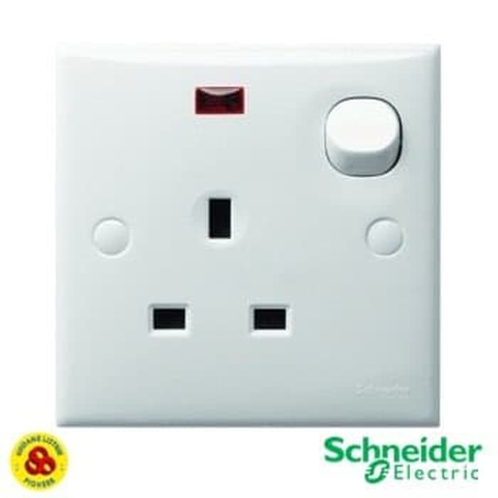 Schneider AC Socket 3Pin Classic E15NR_WE 3 Pin AC Socket with ...