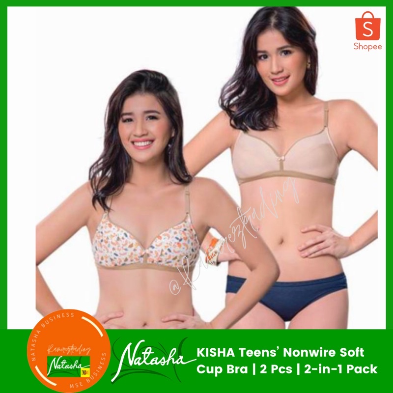NATASHA BRA KISHA | BETTINA TEENS NONWIRE SOFT CUP BRASSIERE 2-IN-1 PACK | Shopee Philippines