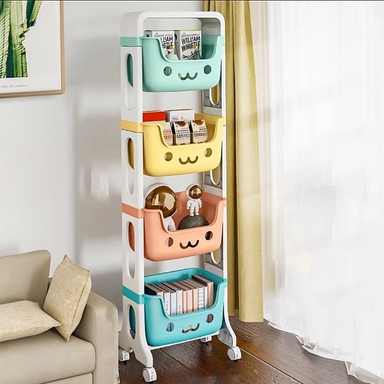 4 Layers Kids Toy Organizer Trolley Kid Toys Storage Rack Basket Easy ...