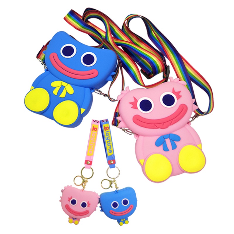 Poppy Playtime Huggy Wuggy Fidget Toys Pop It Bag Keychain Keyrings ...