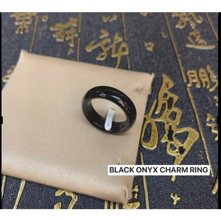 LUCKY CHARM 999 BLACK ONYX CHARM RING | Shopee Philippines