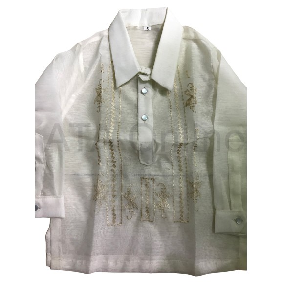 Buwan ng wika/Barong Tagalog Snow/Parisian for Kids (Pambata) | Shopee ...