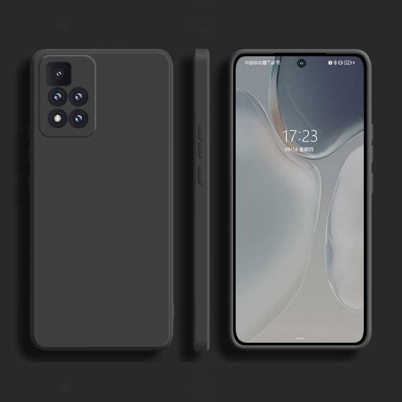 Black Silicone Matte Soft Phone Cover Case For Redmi 14C 13 13C 12C 11A 10 9 10A 9A 9T 9C Note ...