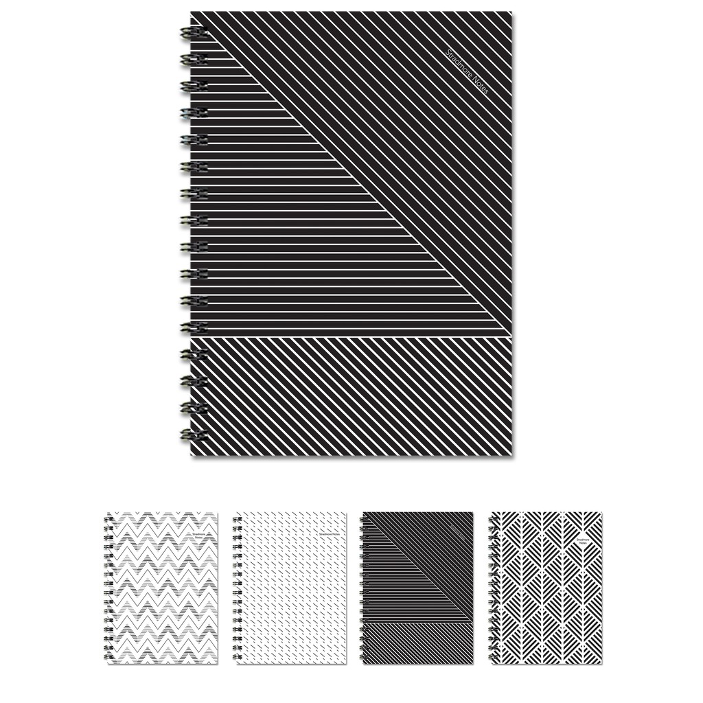 Stradmore Prints Spiral Notebook B&W S19 6 x 8 in (Assorted Only ...
