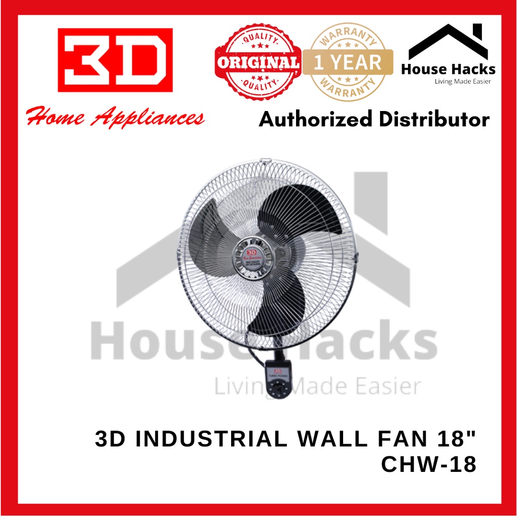 3D Industrial Wall Fan 18" CHW-18 (House Hacks) | Shopee Philippines