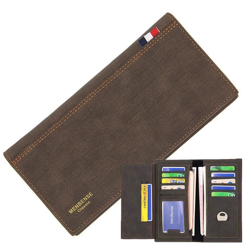 Men's Long Wallet Leather Wallet For Men Smart Wallet Card Holder Men's ...