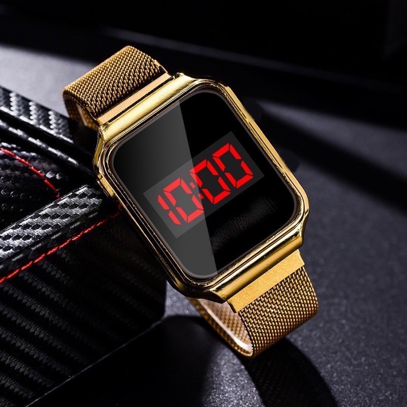 Waterproof Men and Women magnetic Wrist Watch LED Screen Fashion magnet ...