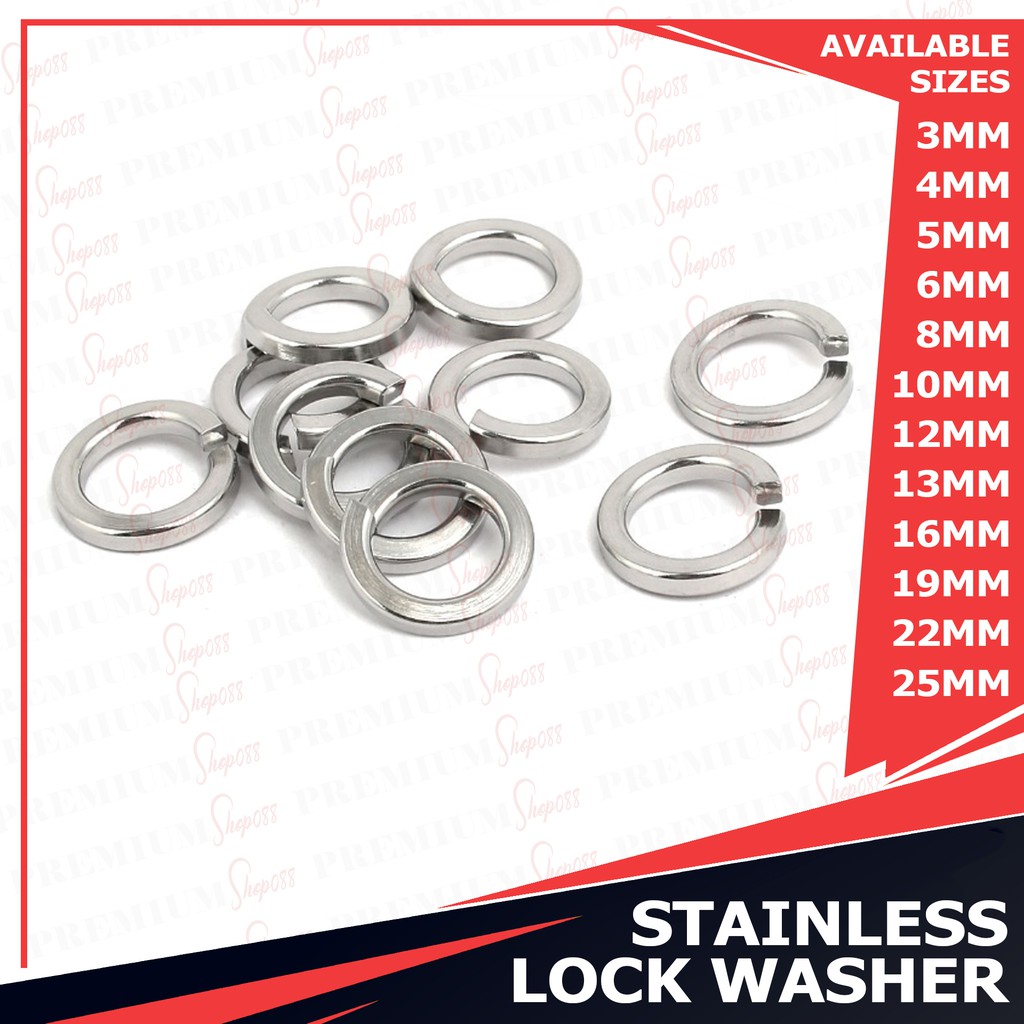 1/5/10pcs Stainless 304 Lock Washer SS M3 M4 M5 M6 M8 M10 M12 M14 M16 ...