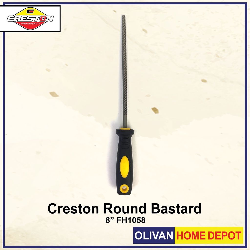 CRESTON Round Bastard File 6" (FH1056), 8" (FH1058) | Shopee Philippines