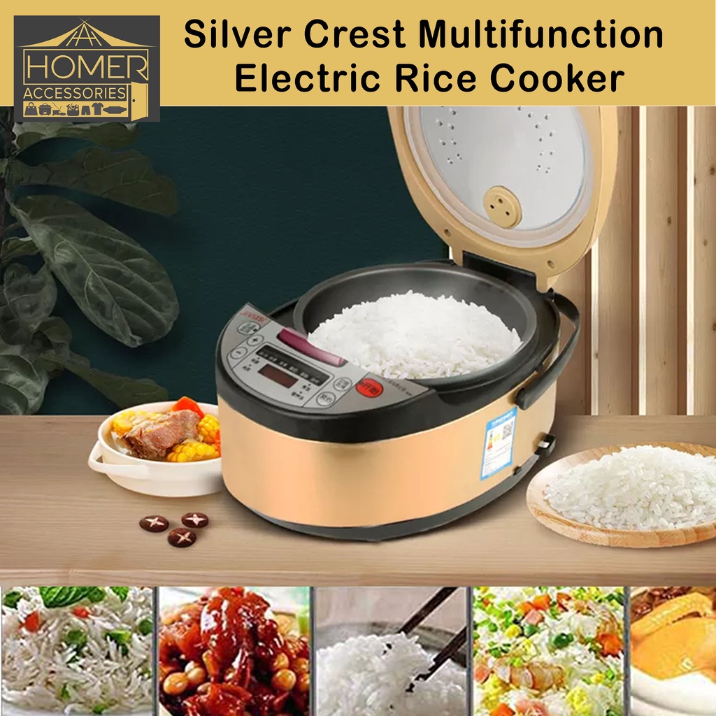 Homer Multifunction Silver Crest Electric Rice Cooker | Shopee Philippines