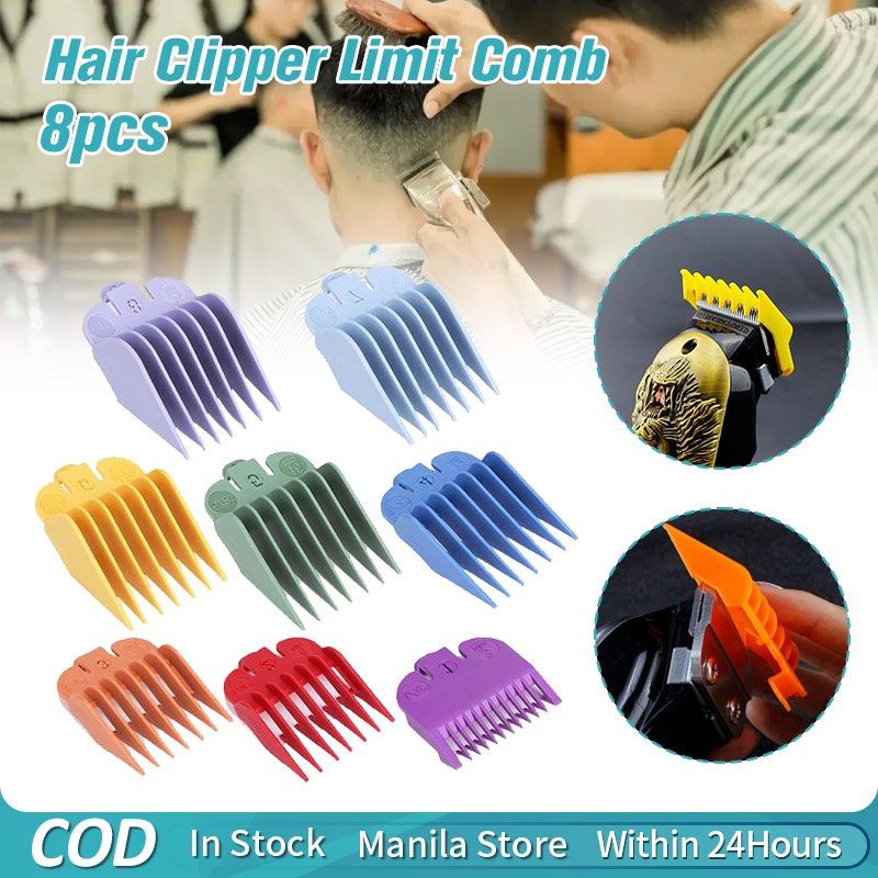 8PCS Hair Clipper Guards Guide Combs Universal Hair Clipper Limit Comb ...