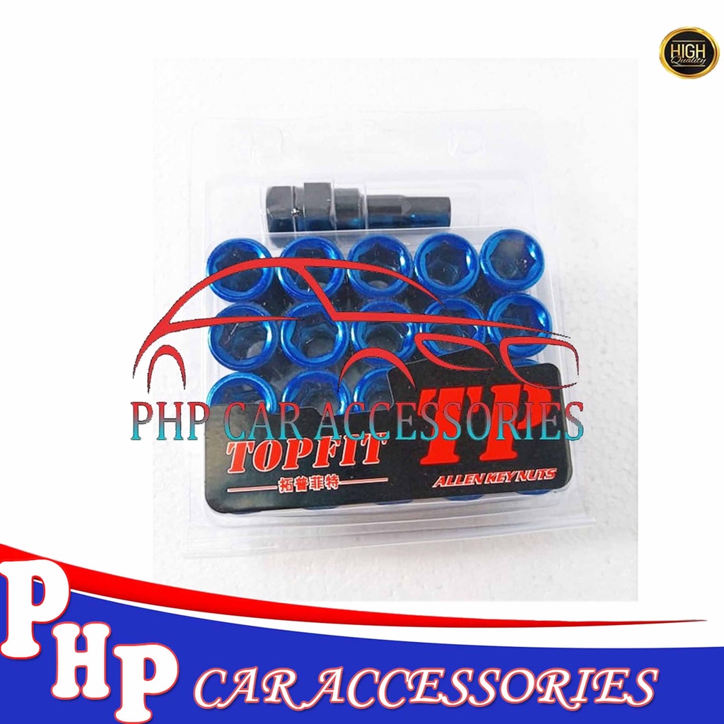Top Fit Chrome Set Of 20 Size 12Mm X 150 Allen Key Wheel Nut | Shopee ...