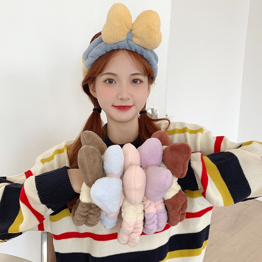 Escape Princess Sponge Three-Dimensional Bow Face Wash Hairband Cartoon ...