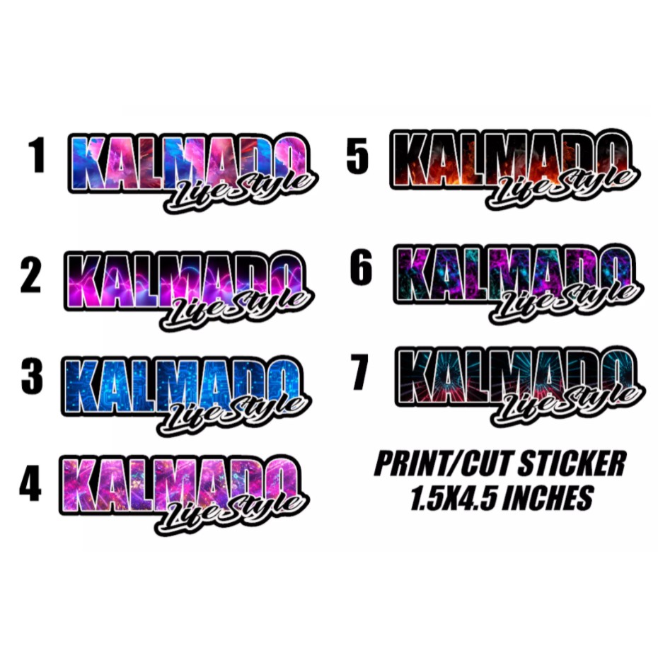 KALMADO LIFE STYLE PRINT/W/CUT stickers LxH 1.5x4.5 *fade proof *water ...