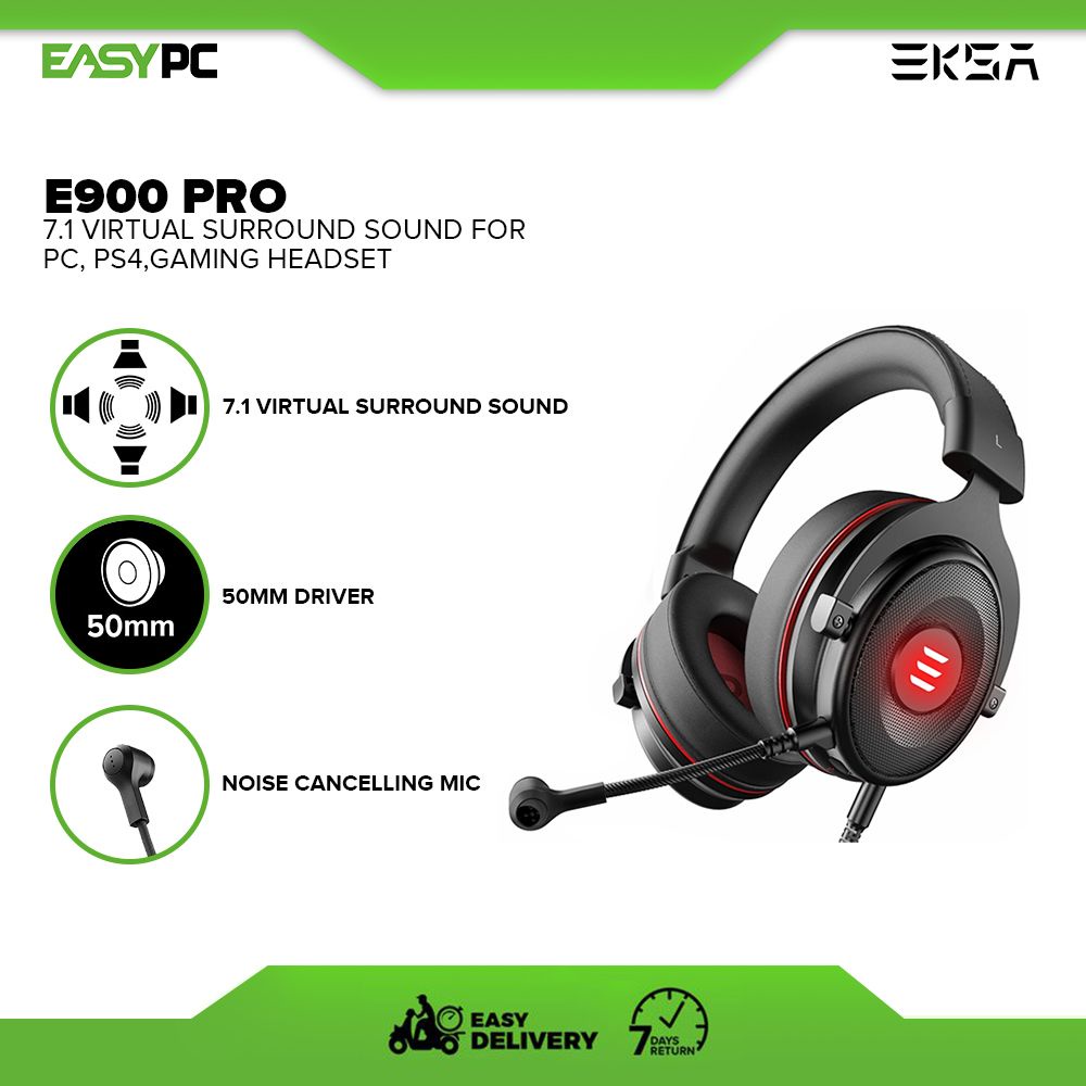 EKSA E900 Pro 7.1 Virtual Surround Sound Gaming Headset for PC, PS4 ...