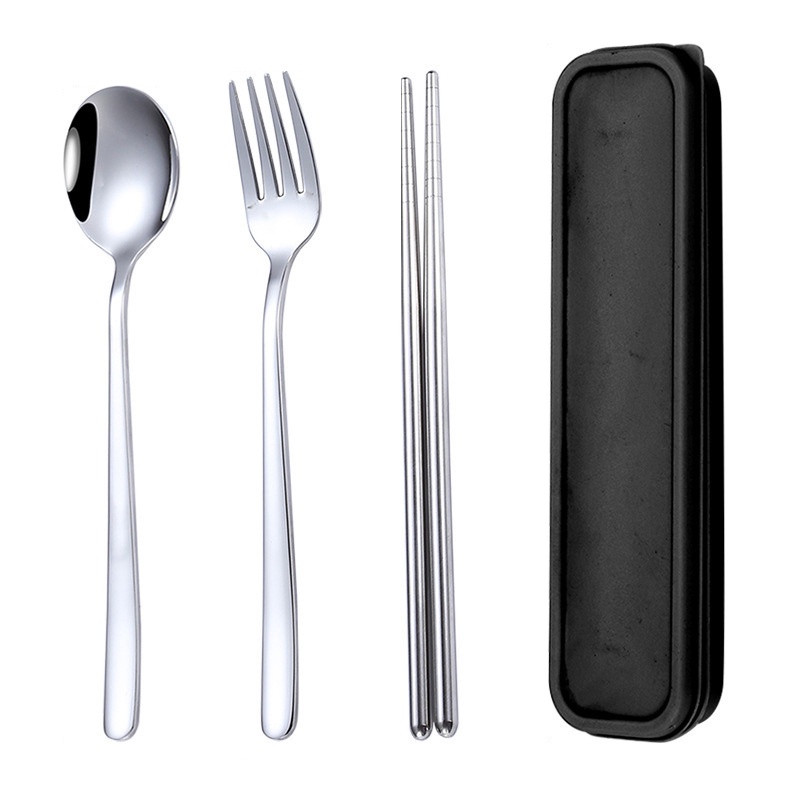 Korean style Portable 304 stainless steel cutlery set simple cutlery ...