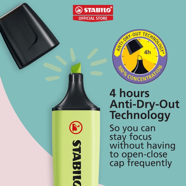 STABILO Pastel Highlighter Pen Set 4pcs with BOSS, swing cool & Ballpen ...