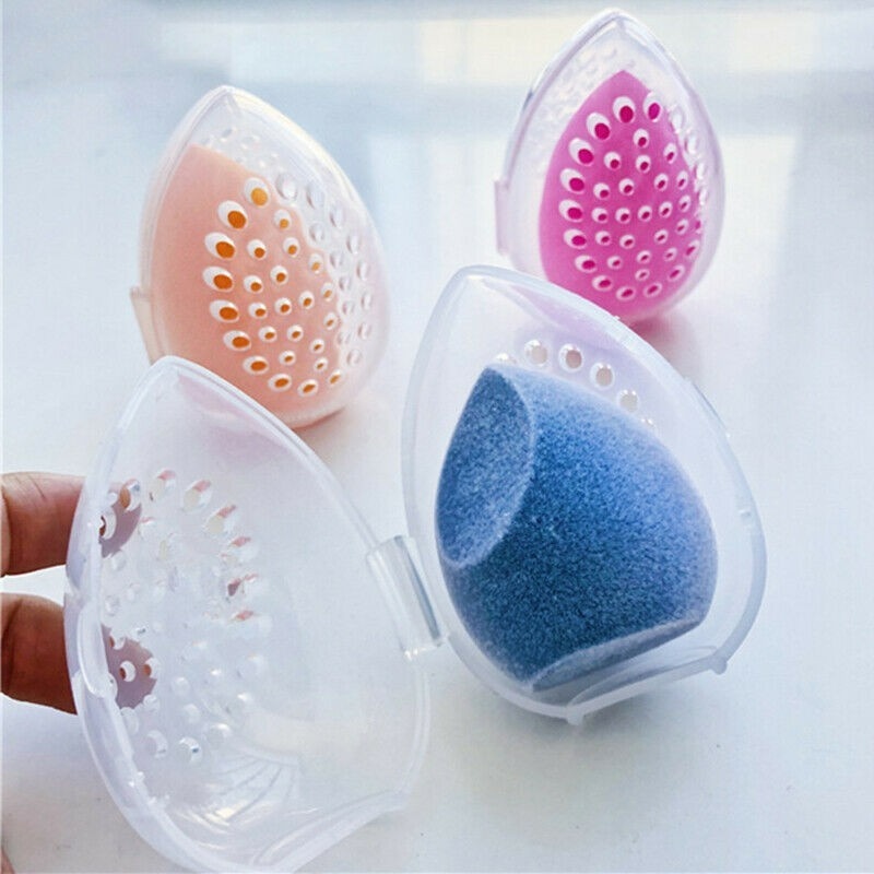 Beauty Sponge Stand Storage Case Makeup Puff Holder Empty Cosmetic Egg ...