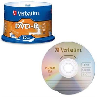 Verbatim DVD-95101 DVD-R 4.76GB 16X 120mins (50pcs / Spindle) | Shopee ...