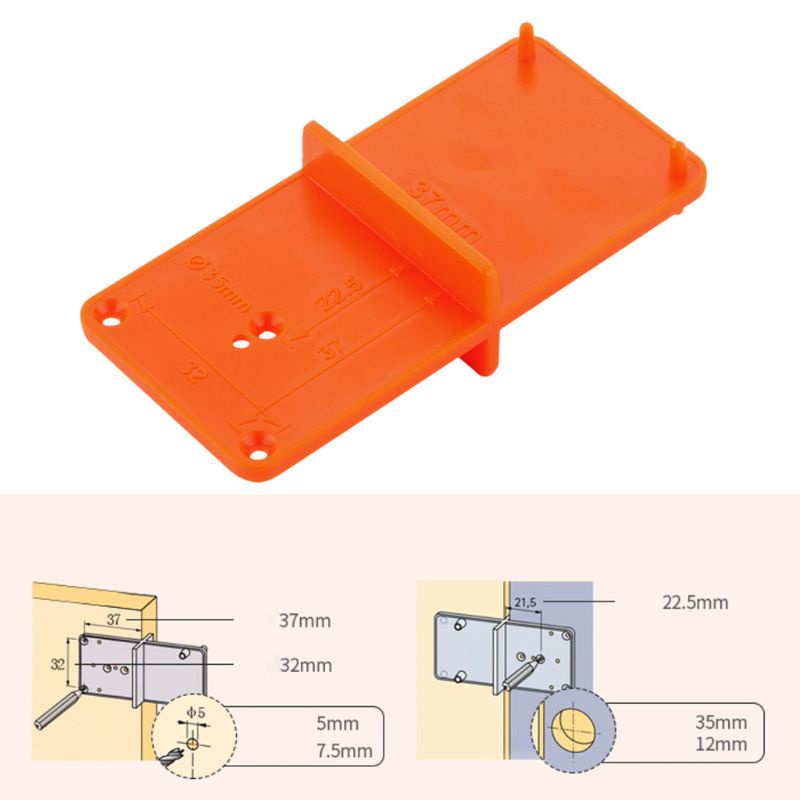 2pcs/set Woodworking Hinge Hole Opener Guide Hinge Drill Hole Opener ...