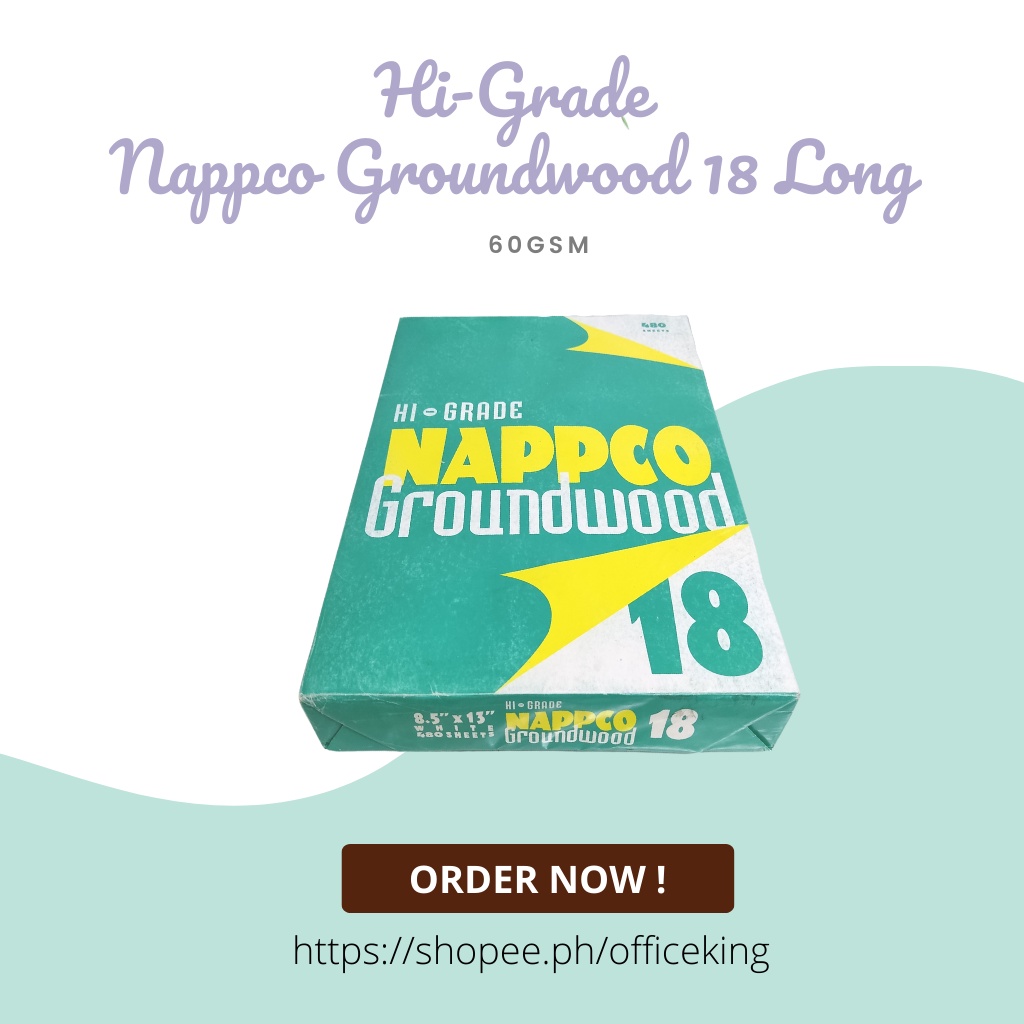 Hi- Grade Nappco Groundwood 60gsm 480 sheets | Shopee Philippines