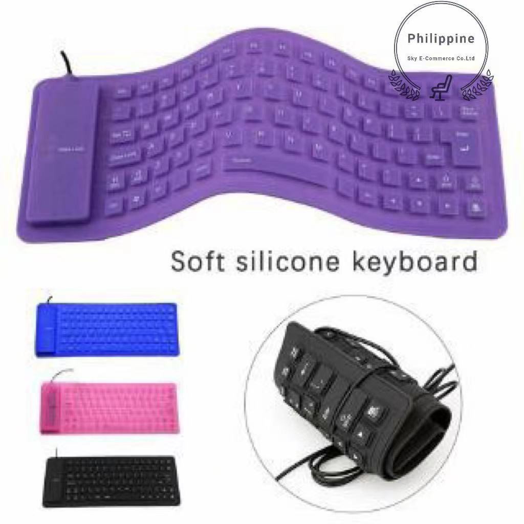 85 Keys Foldable Soft Keyboard Flexible Keyboard Waterproof USB ...