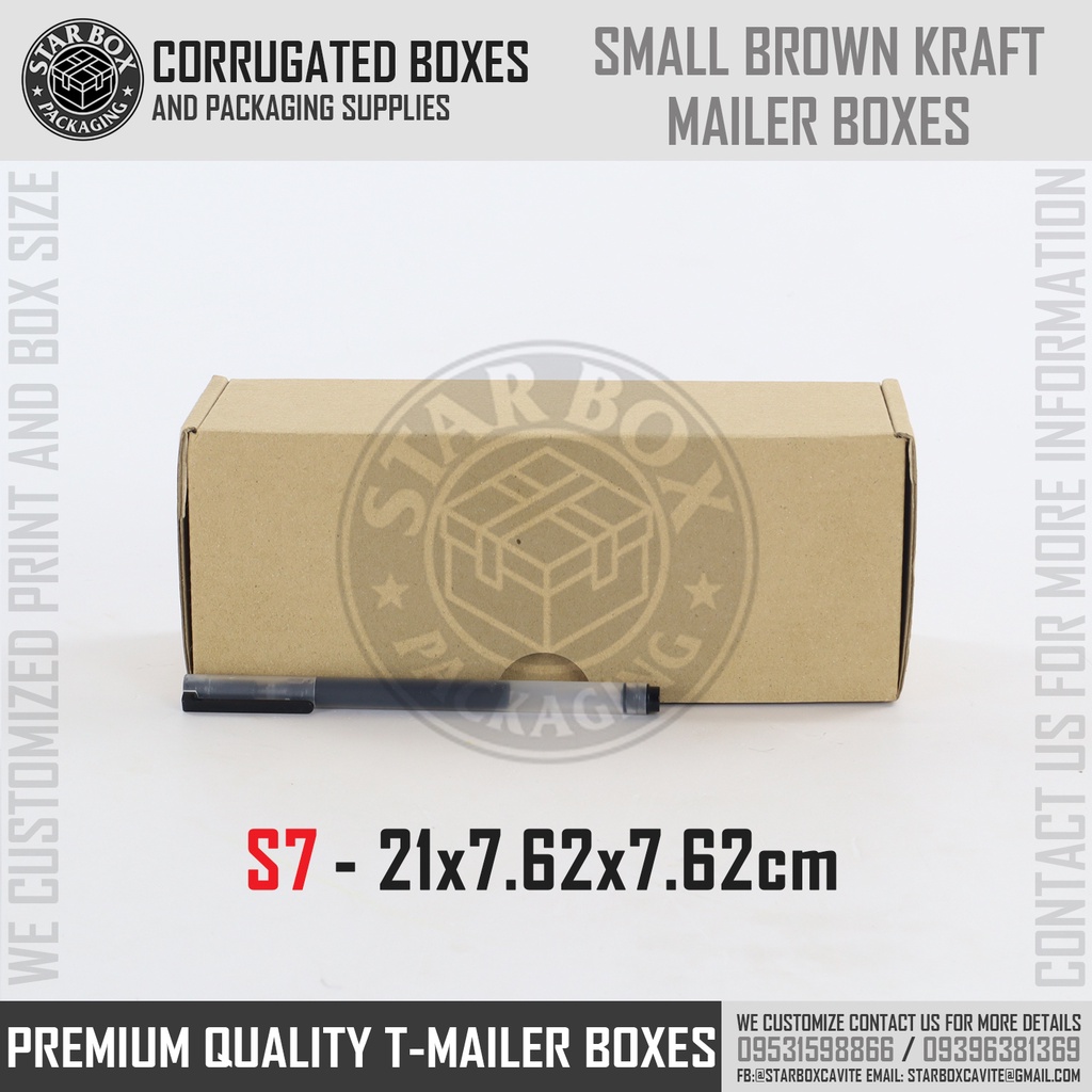 Starbox Small Brown Kraft Mailer Box T-Mailer Box Corrugated Box Shipping Box Packaging Box 7 ...
