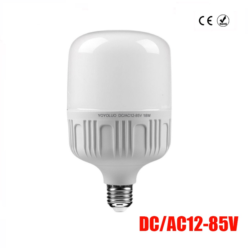AC DC 12V 24V 36V 12-85V LED Bulb E27 B22 3W 6W 9W 12W 15W 18W ...