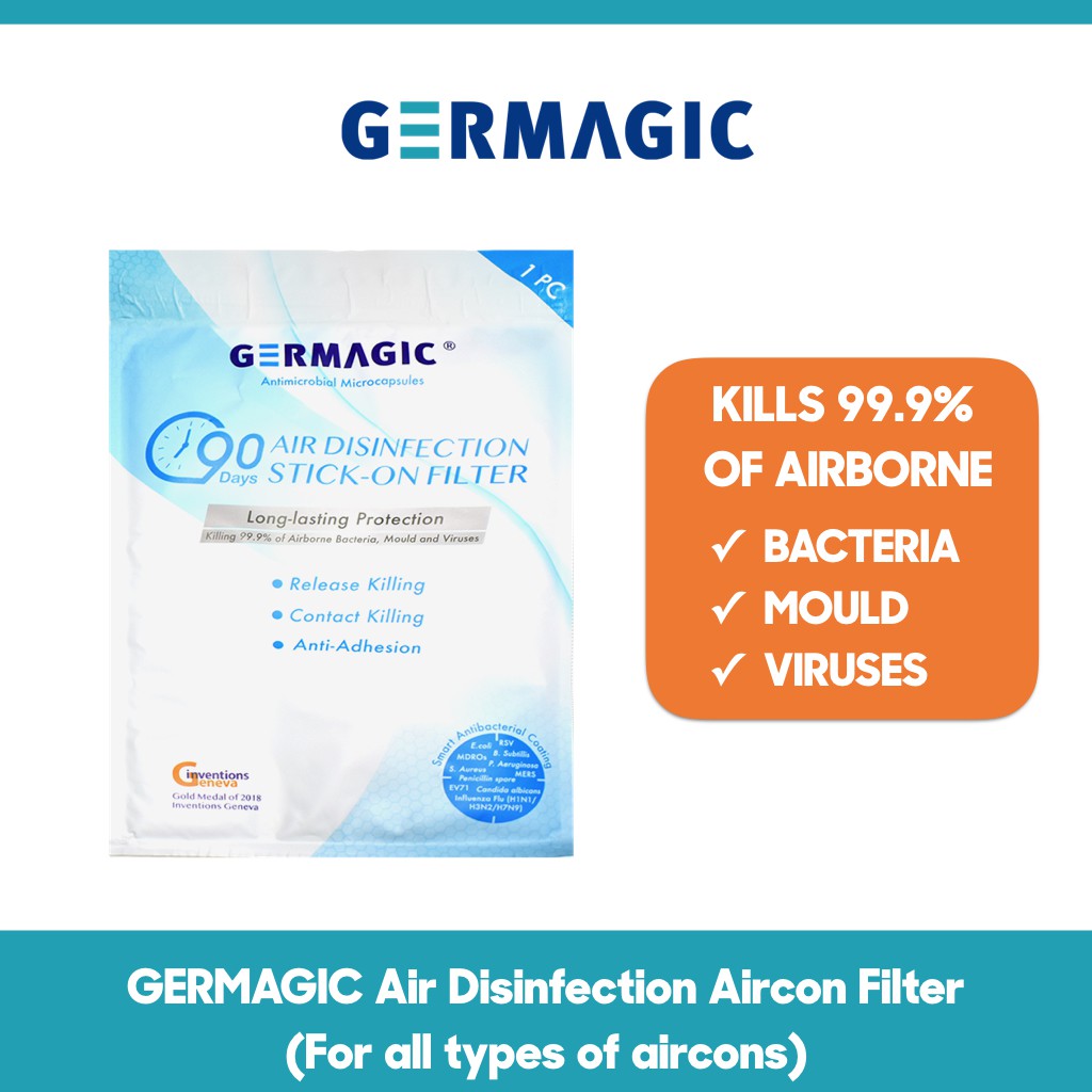 GERMAGIC Air Disinfection Stick-On Filter Aircon Filter Air Purifier ...