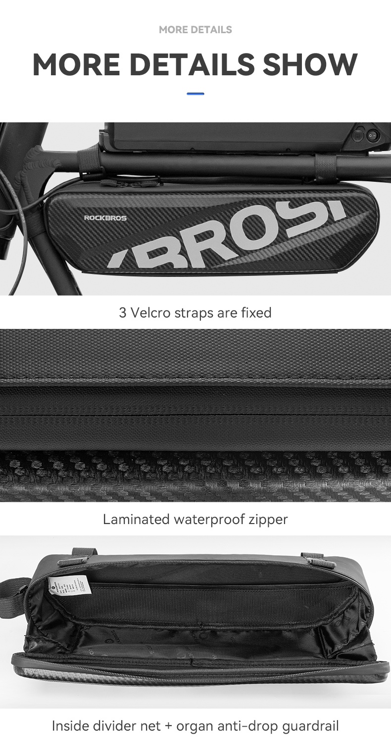 ROCKBROS Bike Bag Super73 Electric Bike Frame Bags 4.5L Large Capacity ...