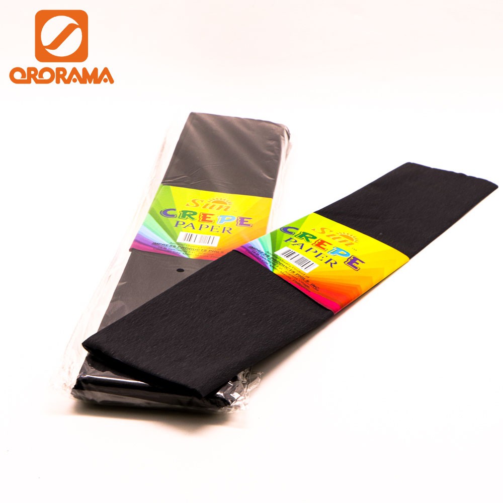 Crepe Paper Black Party Decoration Flower Wrapping Paper Gifts 10pcs ...