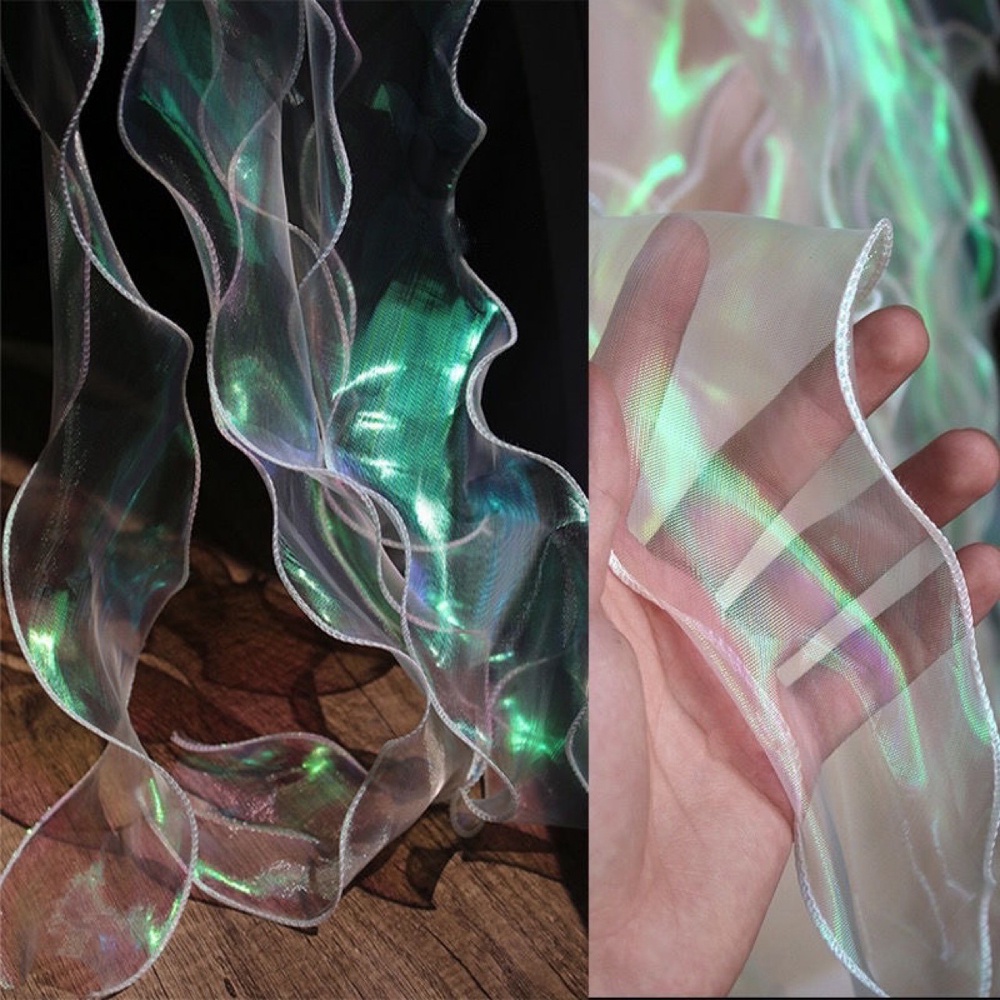 9Yards/Lot Transparent Ruffle Lace Trim Fabric Gradient DIY Patchwork ...