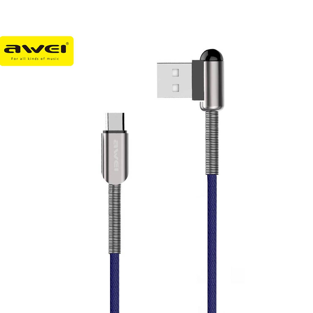 Awei CL-23 Type-C Cables 2.4A Super Fast Charge L-Type Data Charging ...