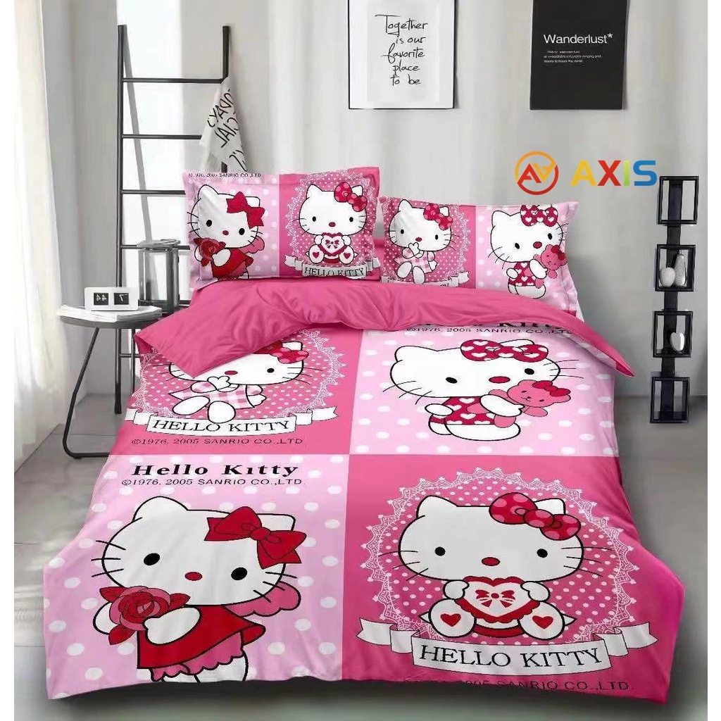 HELLO KITTY Comforter Set Queen Size-Pink-Super Soft Microfiber ...
