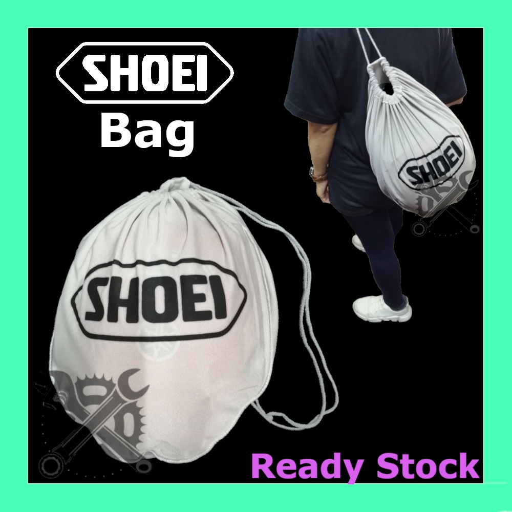 Shoei Bag Helmet Motor Beg Jerut Tali Motorcycle Universal Storage ...
