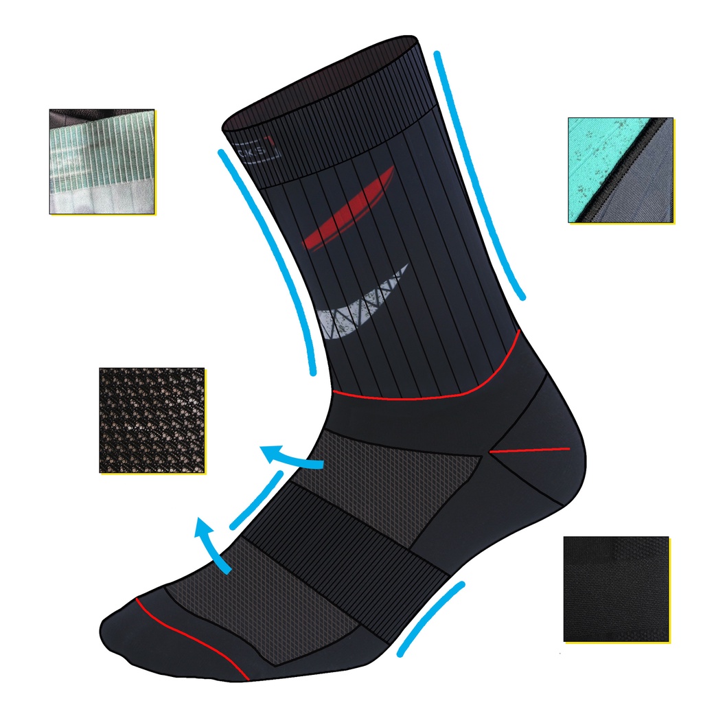 Anti Slip Silicone Aero Socks Cycling Socks Men Bicycle Sports Running ...