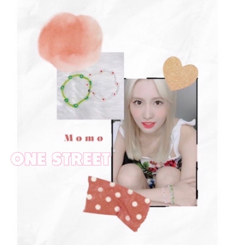 KPOP Inspired Beaded Bracelet Twice Momo Smiley Flower [ Bead Accessory ...