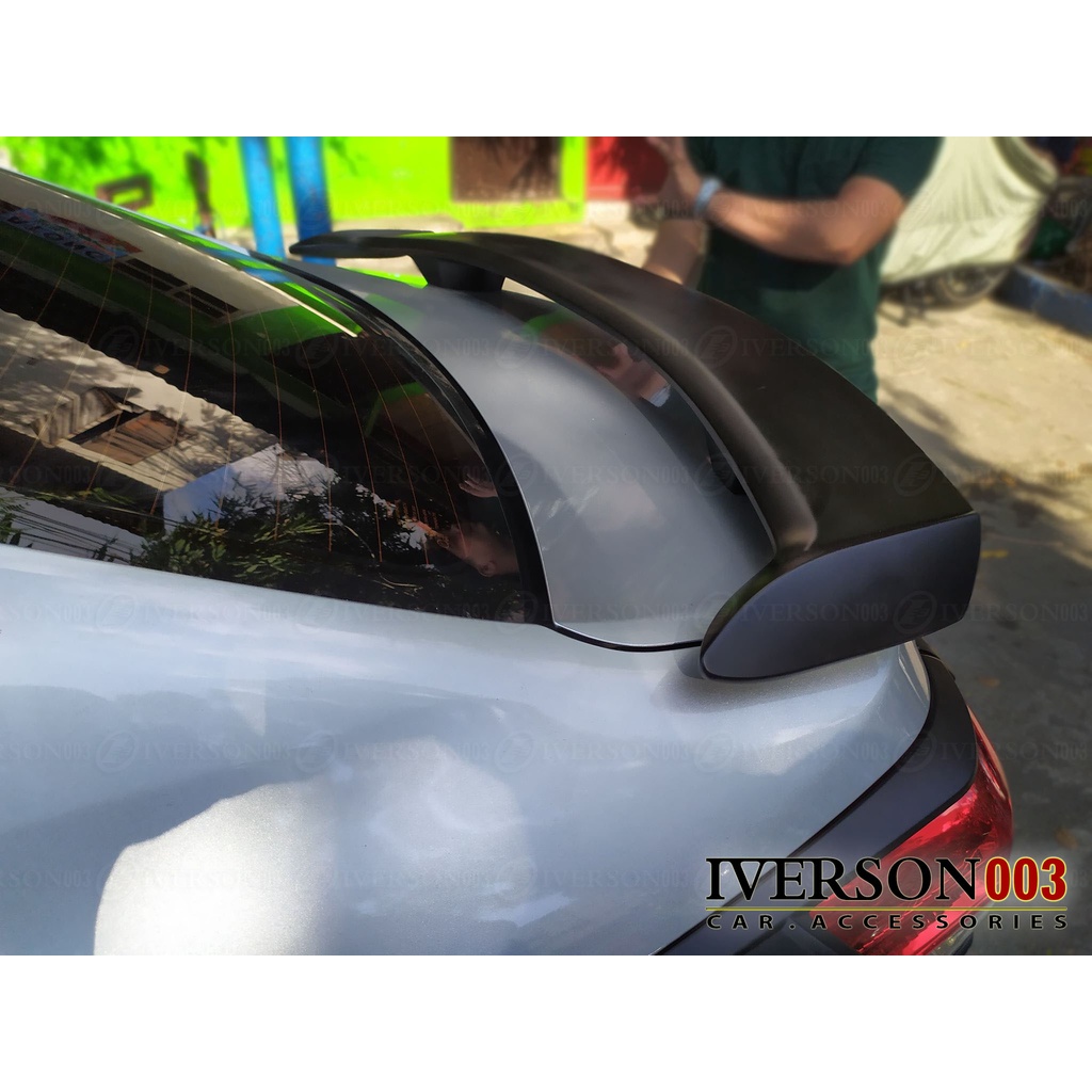 TRD Spoiler Matte Black with 3rd Brakelight for Toyota Vios 2019 ...