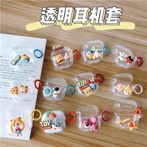 Suitable For Baseus E3 Earphone Case Cartoon Cute Silicone Transparent ...