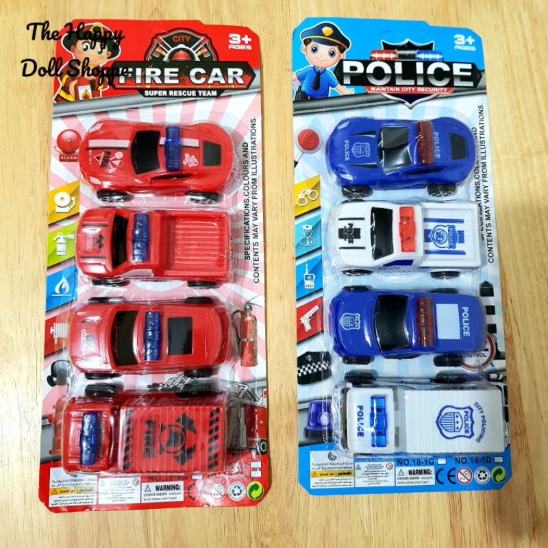 Assorted Toy Military Police Fire Cars For Kids | Shopee Philippines
