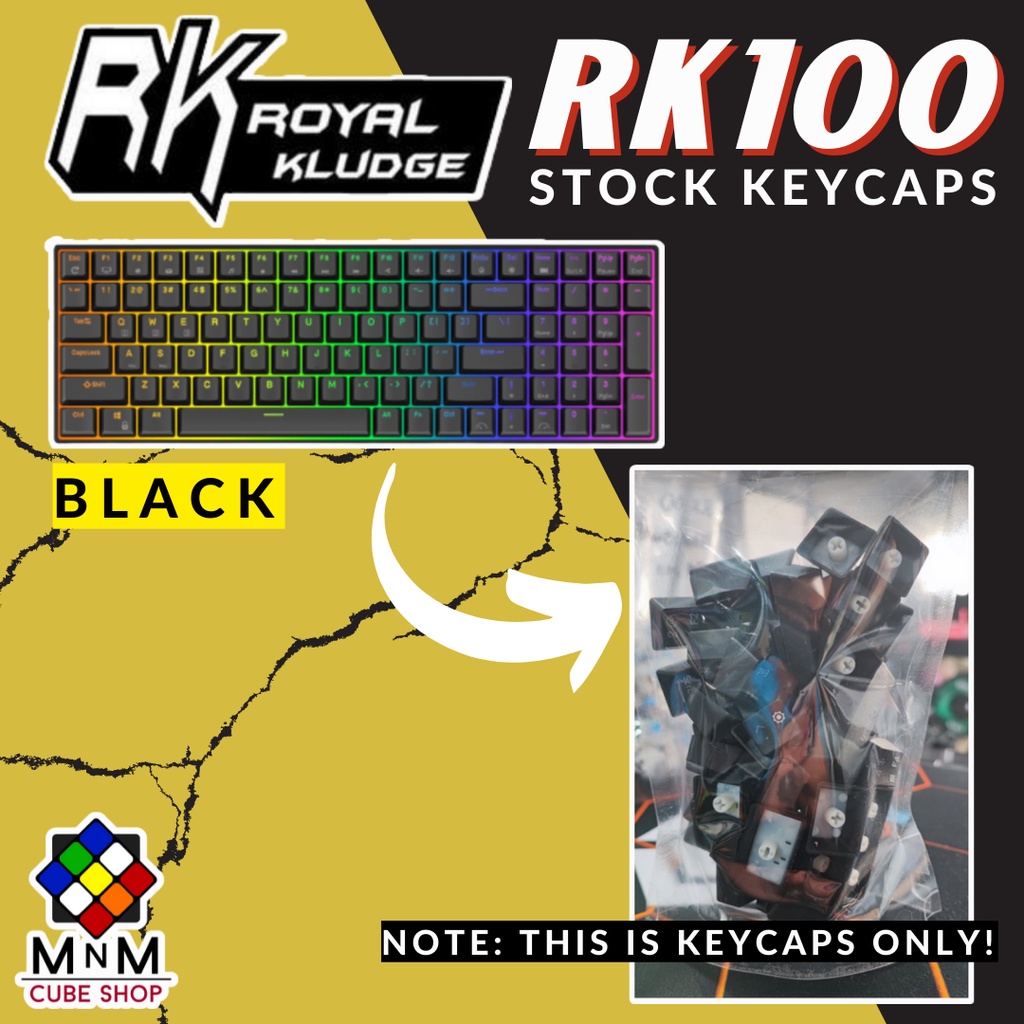 RK Stock Keycaps Royal Kludge rk68+ RK98 RK61 RKG68 RK84 RK100 Black ...