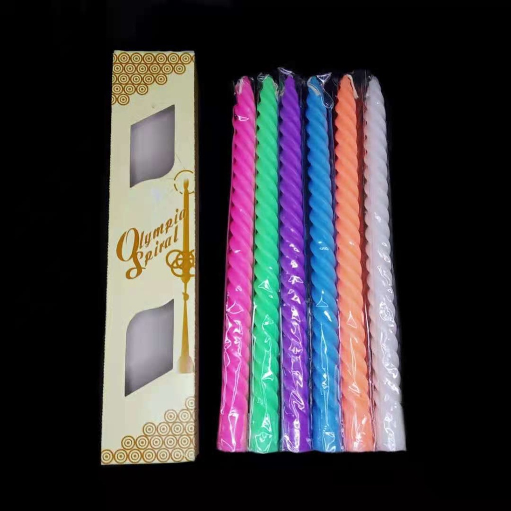 Olympia Spiral 6pcs Candle 12" and Altar Candle.For Church Altar, Undas ...