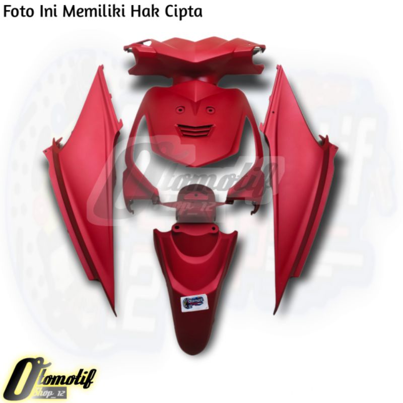 MERAH HITAM 0cover Body Full Smooth Honda Beat Carb Red Doff - Black ...