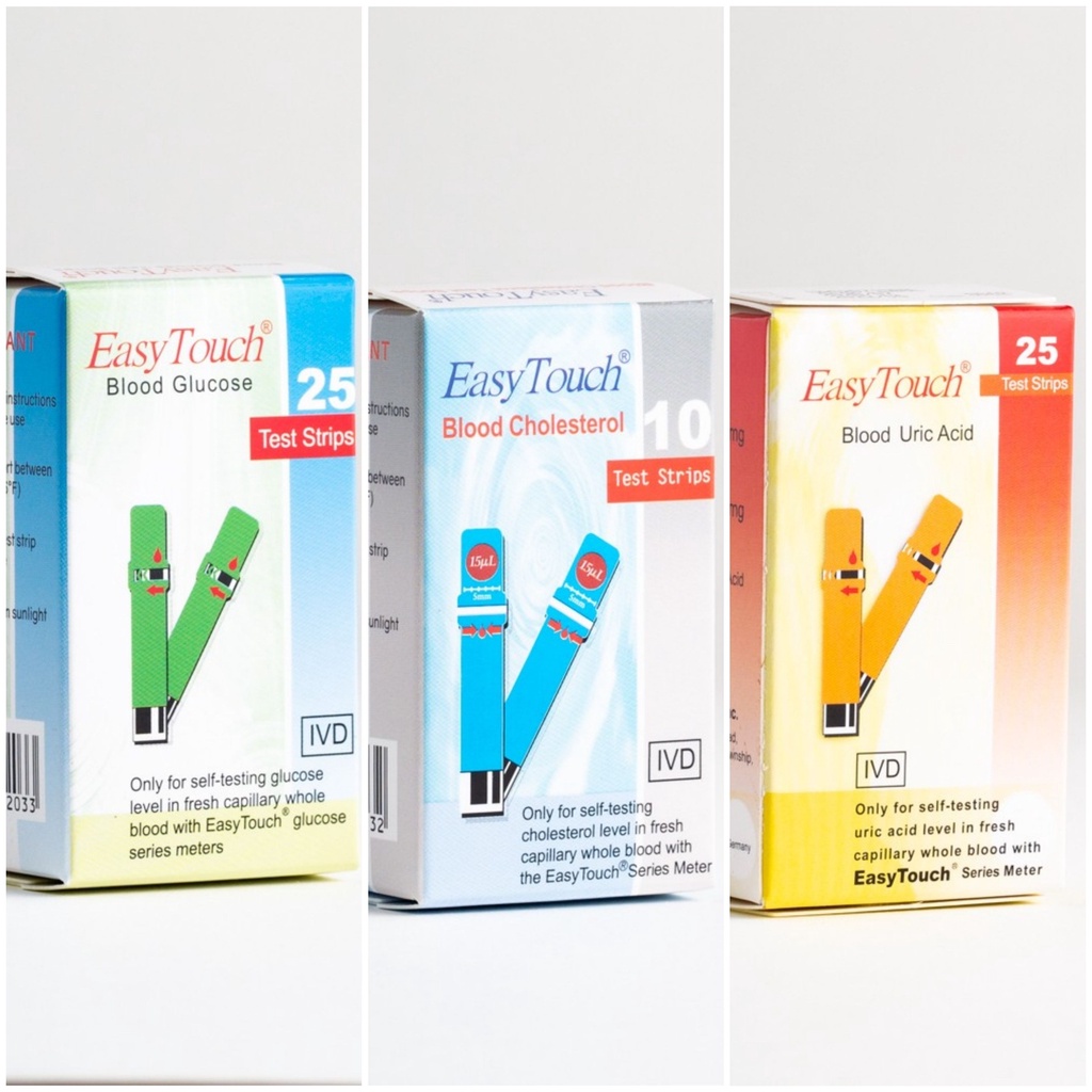 EasyTouch GCU Glucose+Cholesterol+Uric Strips Bundle | Shopee Philippines