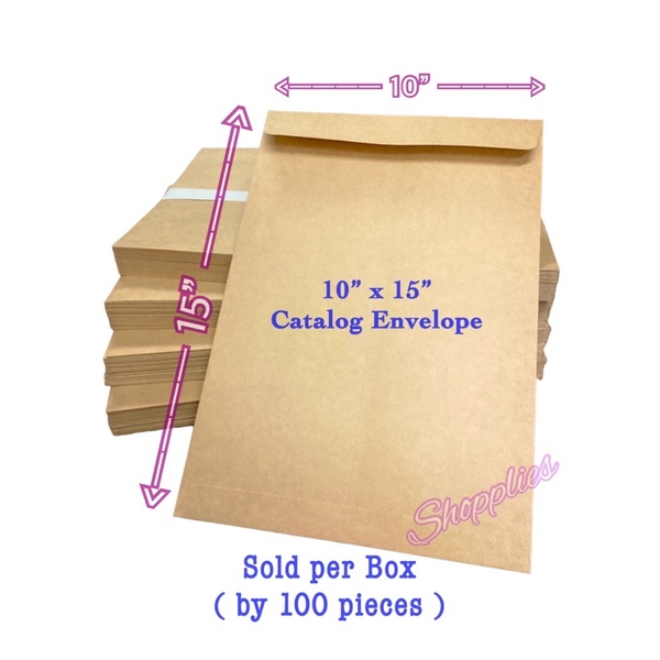 Catalog Envelope 10” x 15” (100's) Thick Plain | Shopee Philippines