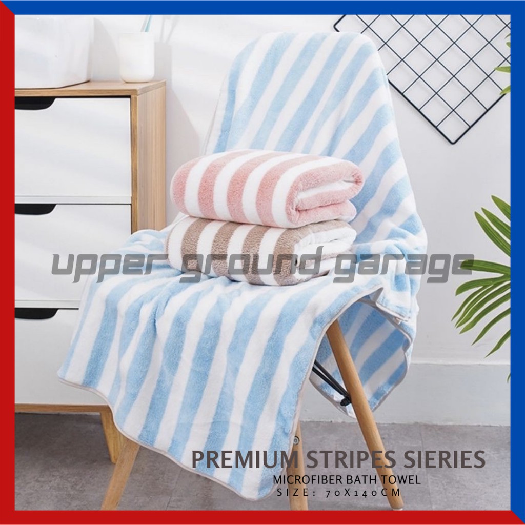 UGG High Quality Cannon Premium Soft Microfiber Stripe Bath Towel Super ...