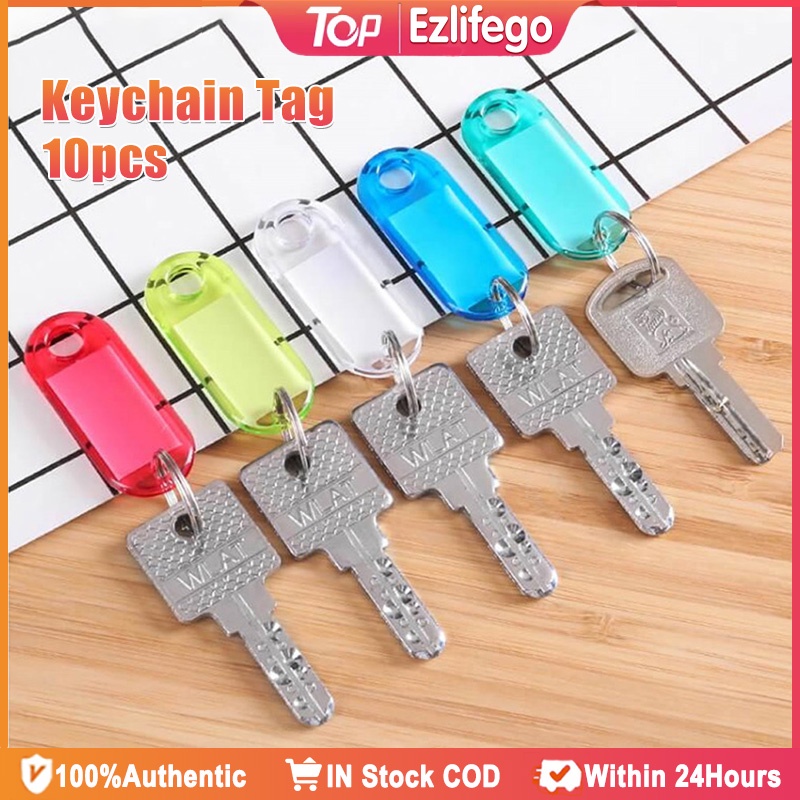 10 Pack Keychain Tag With Label Window ID Luggage Tag, Key Identifiers ...