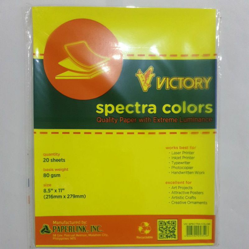 Victory Spectra Colors Art Paper 20 Sheets | Shopee Philippines