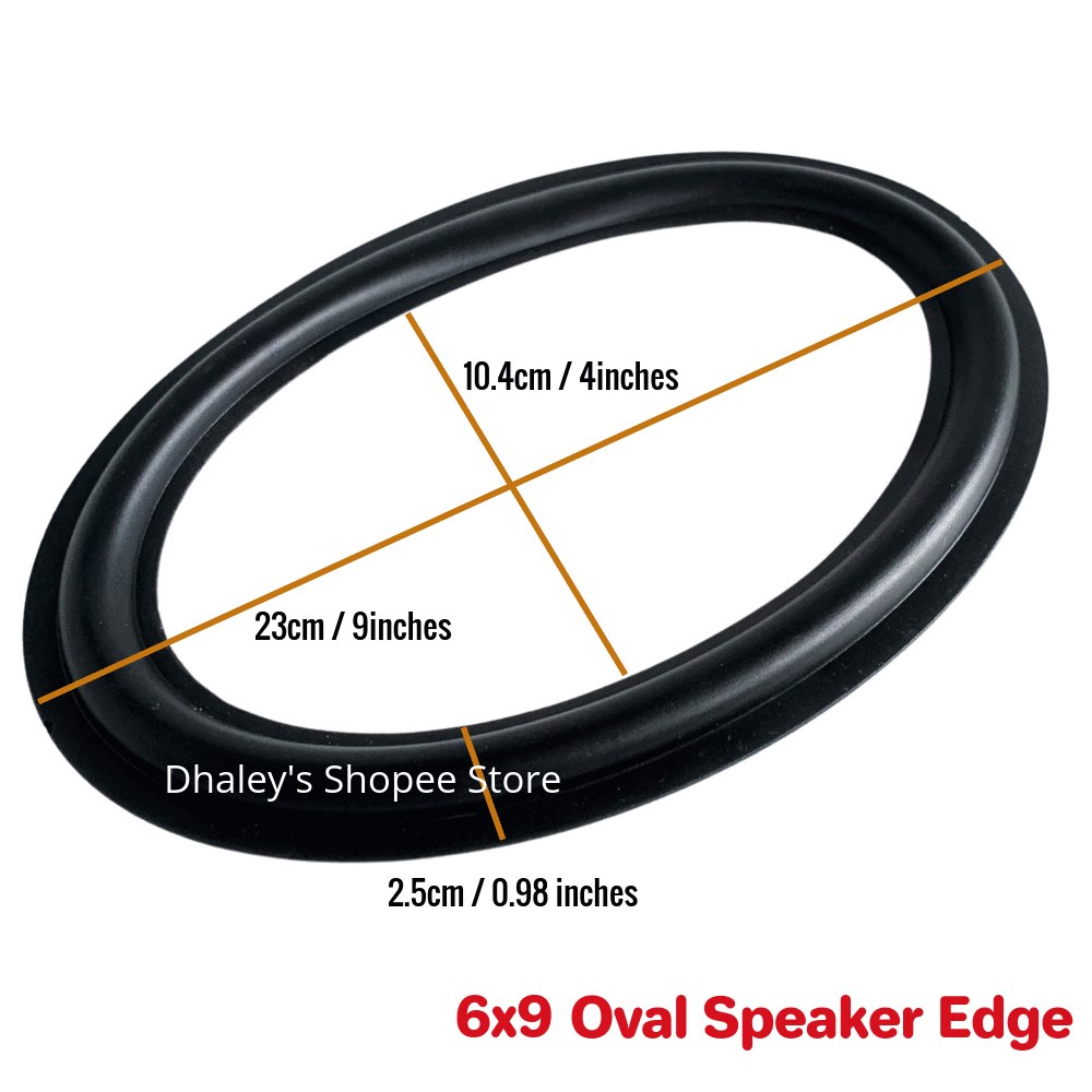 Oval 6x9 inches Speaker Edge Rubber edge for Speaker repair 6x9 Rubber ...