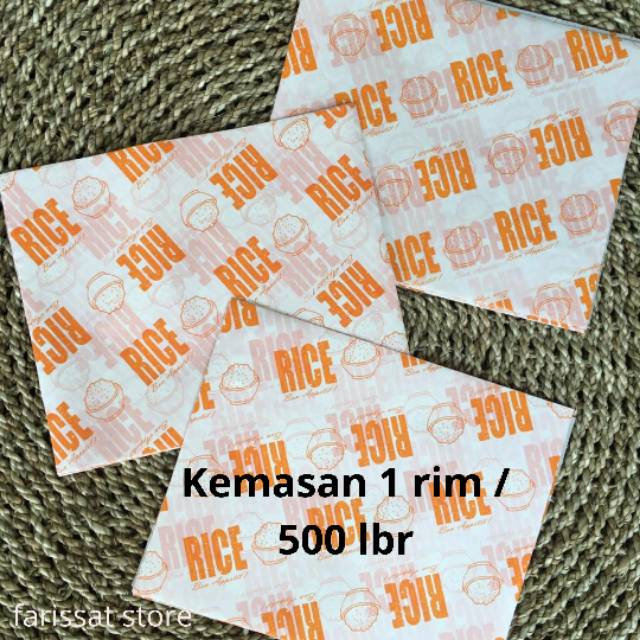 Food grade laminated yellow rice logo rice paper 27x22 | Shopee Philippines